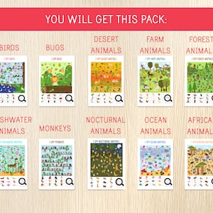 I Spy Animals, 10 Seek and Find Games, Counting Activity, Toddler ...
