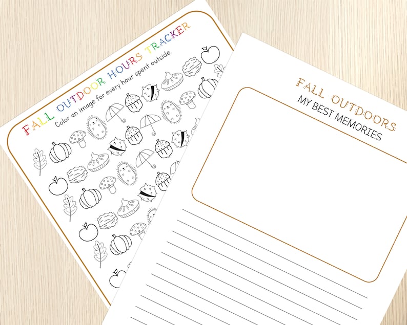 Outdoor Hours Trackers Four Seasons Outdoor Time Trackers - Etsy