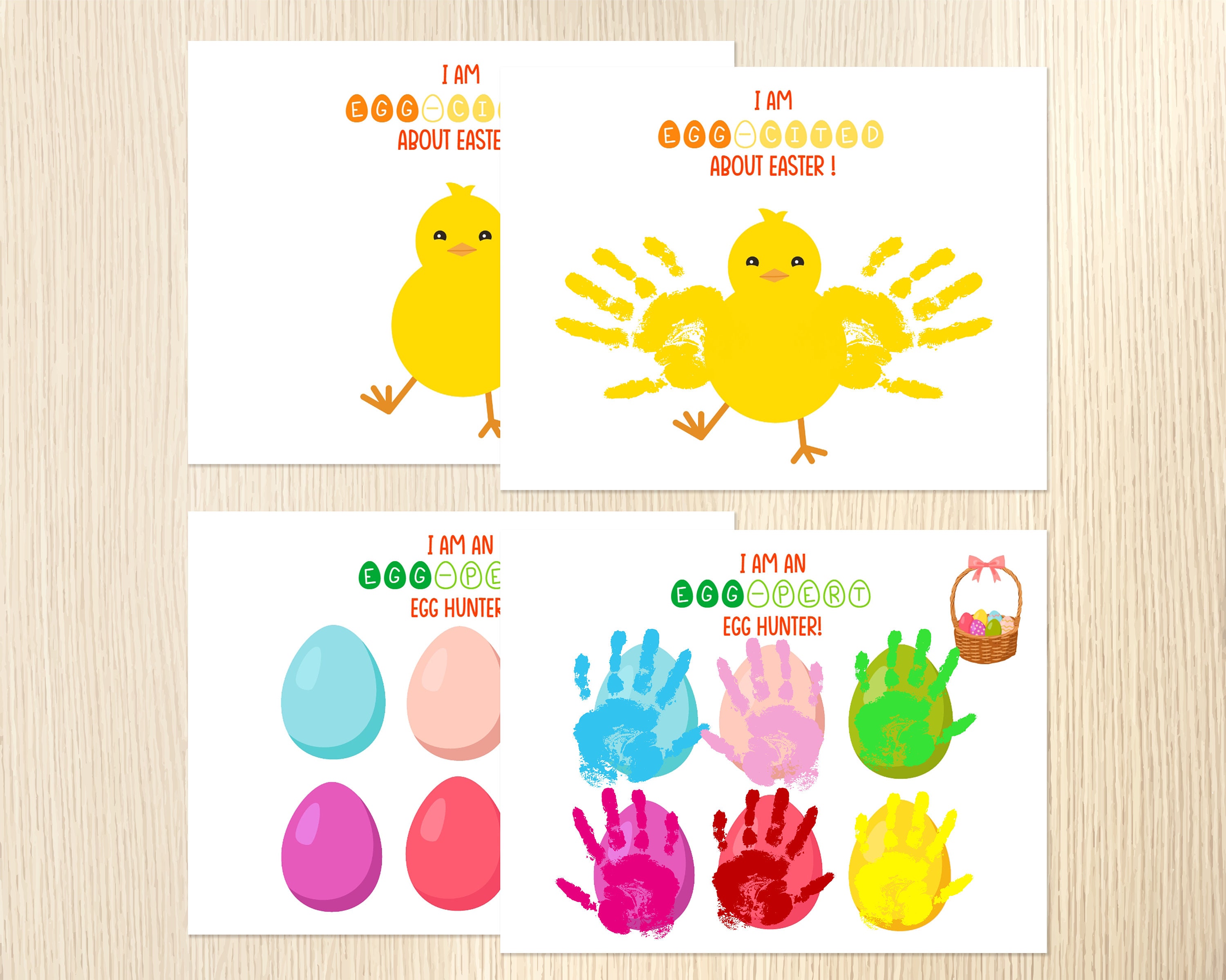 Easter Handprints Footprints Fingerprints Art Craft Activities Bundle ...