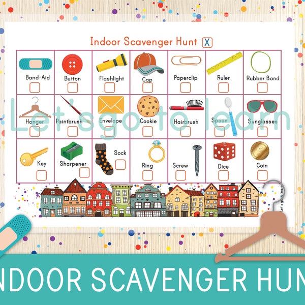 Indoor Scavenger Hunt - Etsy