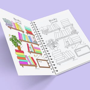 Reading Tracker Printable - Bookshelf Reading Log - Letter & A4 - Book ...