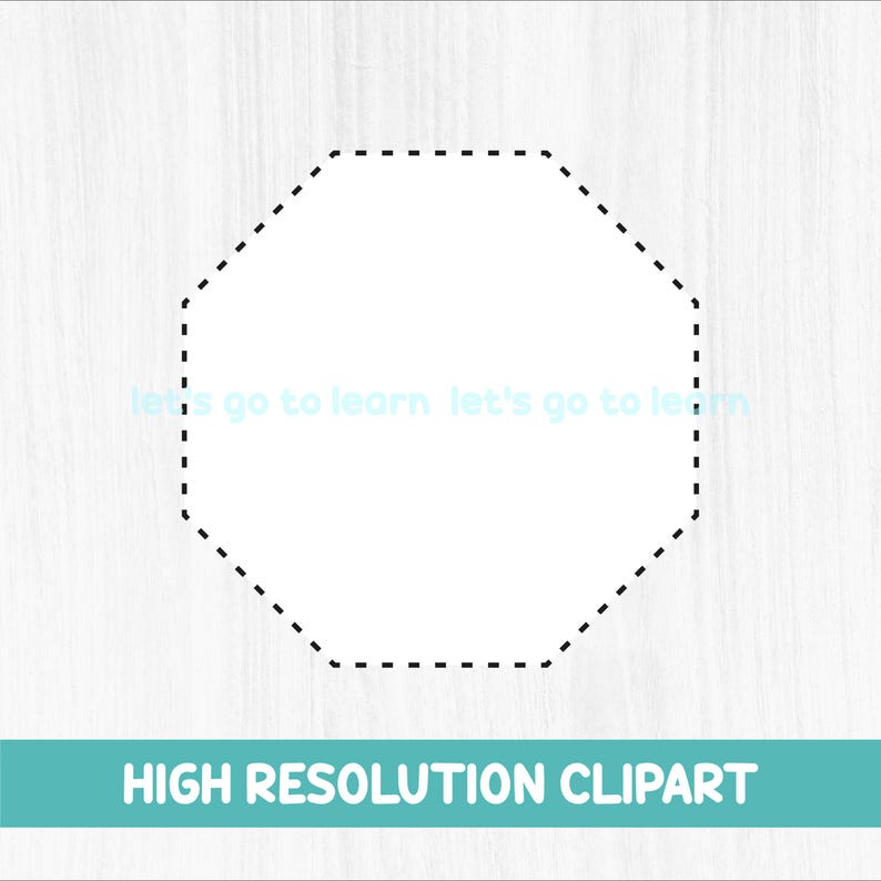 Shapes Tracing Clipart Bundle - 15 PNG Files - High Resolution Outlines ...