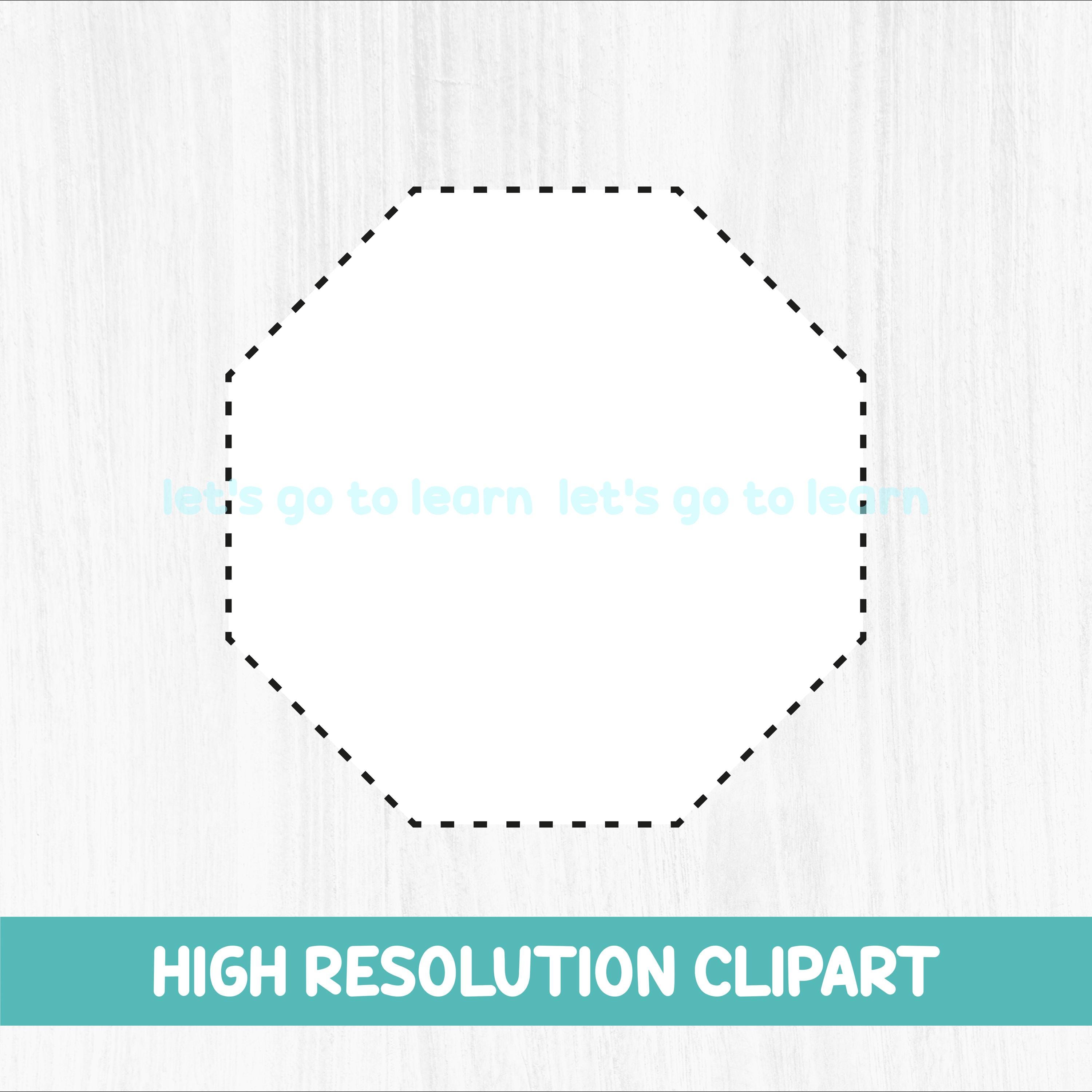 Shapes Tracing Clipart Bundle - 15 PNG Files - High Resolution Outlines ...