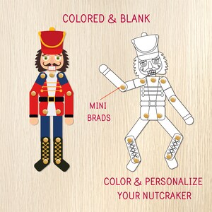 Nutcracker Articulated Paper Doll, the Nutcracker Ballet, Colored ...