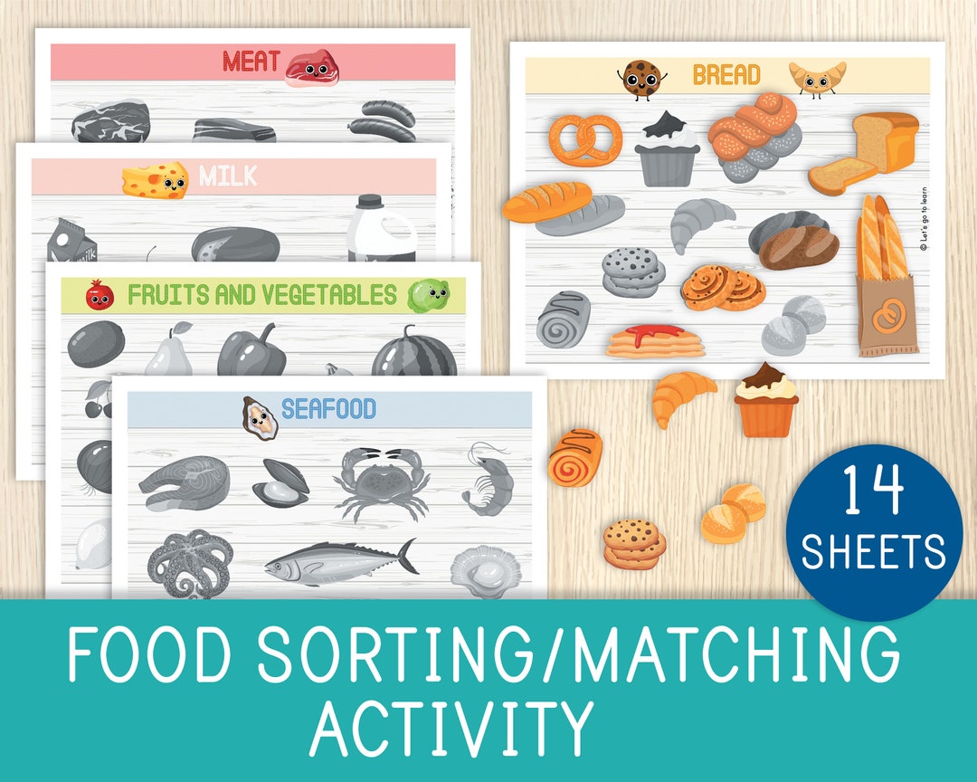 Food Sorting and Matching Activity - Preschool, Kindergarten Activity ...