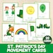 St. Patrick's Day Movement Cards, 20 Cards, Gross Motor Skills ...