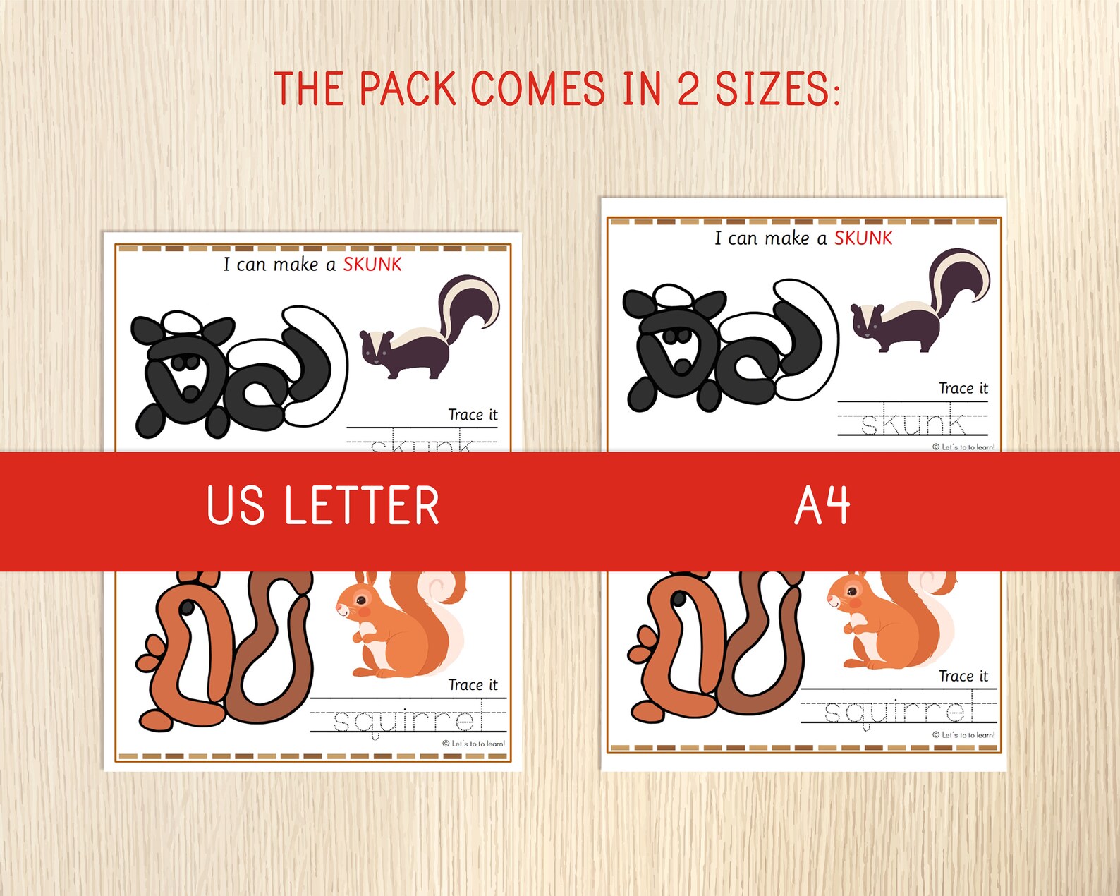 Forest Animals Playdough Mats Play Dough Activities - Etsy