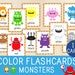 Color Flashcards, Monsters, Colors for Toddlers, Learning Cards for ...