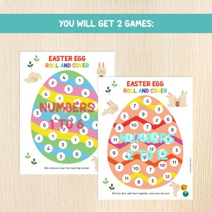 Easter Egg Roll & Cover Games - 2 Easter Dice Games - Spring Activity ...