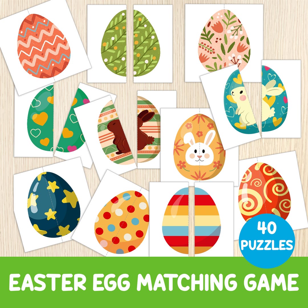 Easter Egg Matching Game - Easter Matching Activity - Easter Kids ...