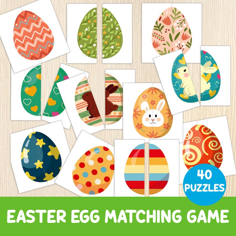 Easter Egg Matching Game - Easter Matching Activity - Easter Kids ...