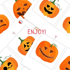 Pumpkin Matching Game - Halloween Matching Game - Halloween Activity ...