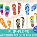 Summer Matching Game, Flip-flops Matching Activity, Toddler & Preschool ...