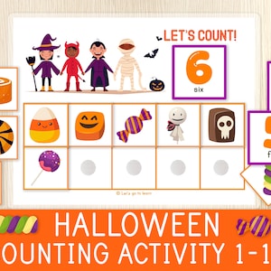 Halloween Counting Activity, Numbers 1-10, Learn to Count, Toddler ...