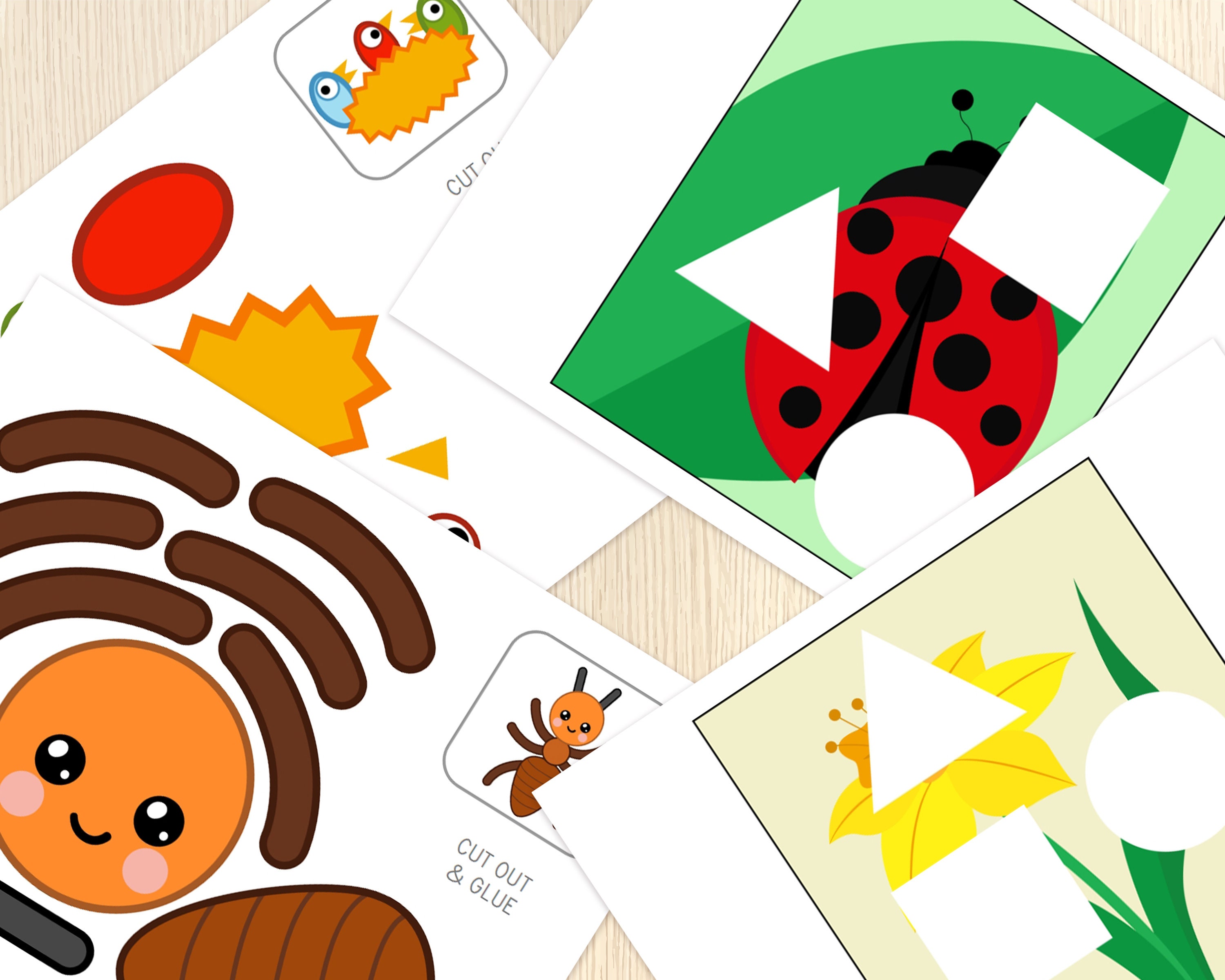 Spring Cut & Paste Activities - Spring Worksheets - Paper Crafts for ...