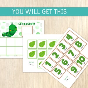 Caterpillar Counting Activity - Counting Practice - Numbers - Matching ...