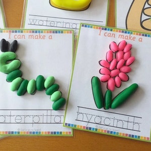Spring Playdough Mats, 34 Visual Cards, Play Doh, Toddler Activity ...