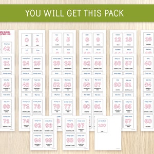 Number Flashcards in English-spanish - Numbers 0-100 - Bilingual ...