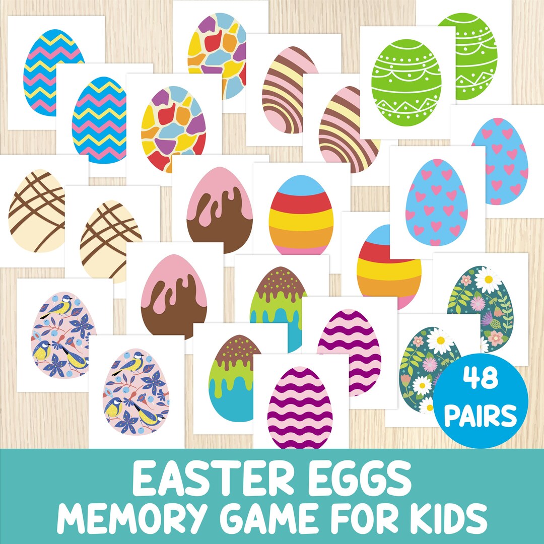 Easter Eggs Memory Game - Easter Matching Activity - Toddler, Preschool ...