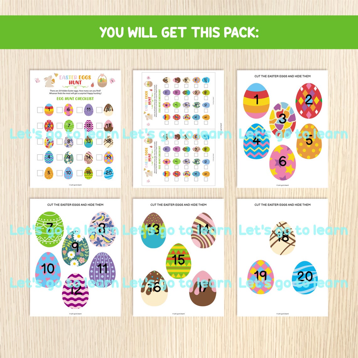 Easter Egg Hunt Game - Indoor/outdoor Treasure Hunt - Easter Activity ...