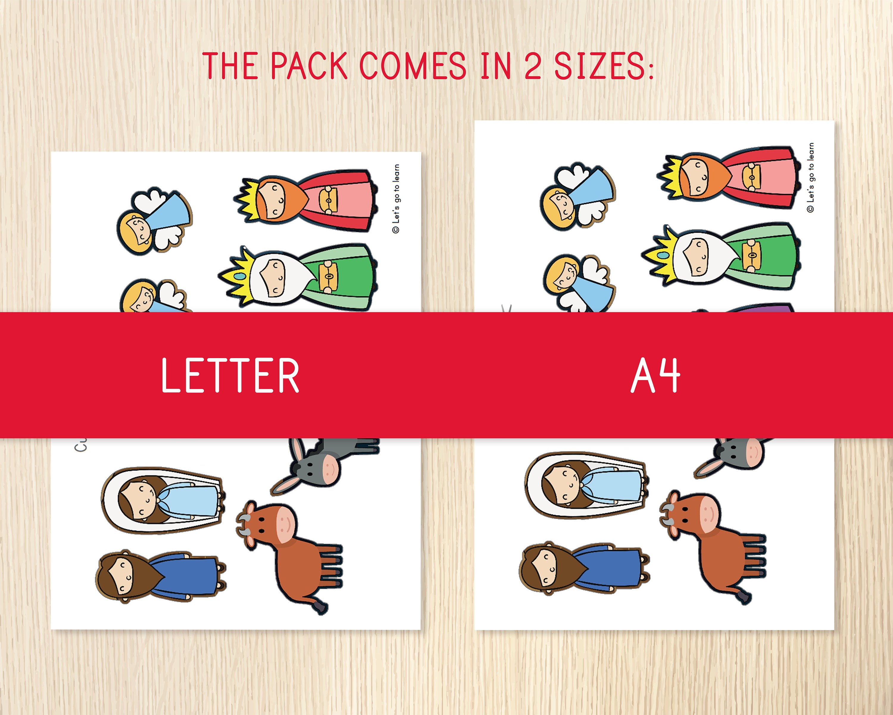 Nativity Scene for Kids, Christmas Scene, Epiphany Scene, Matching ...