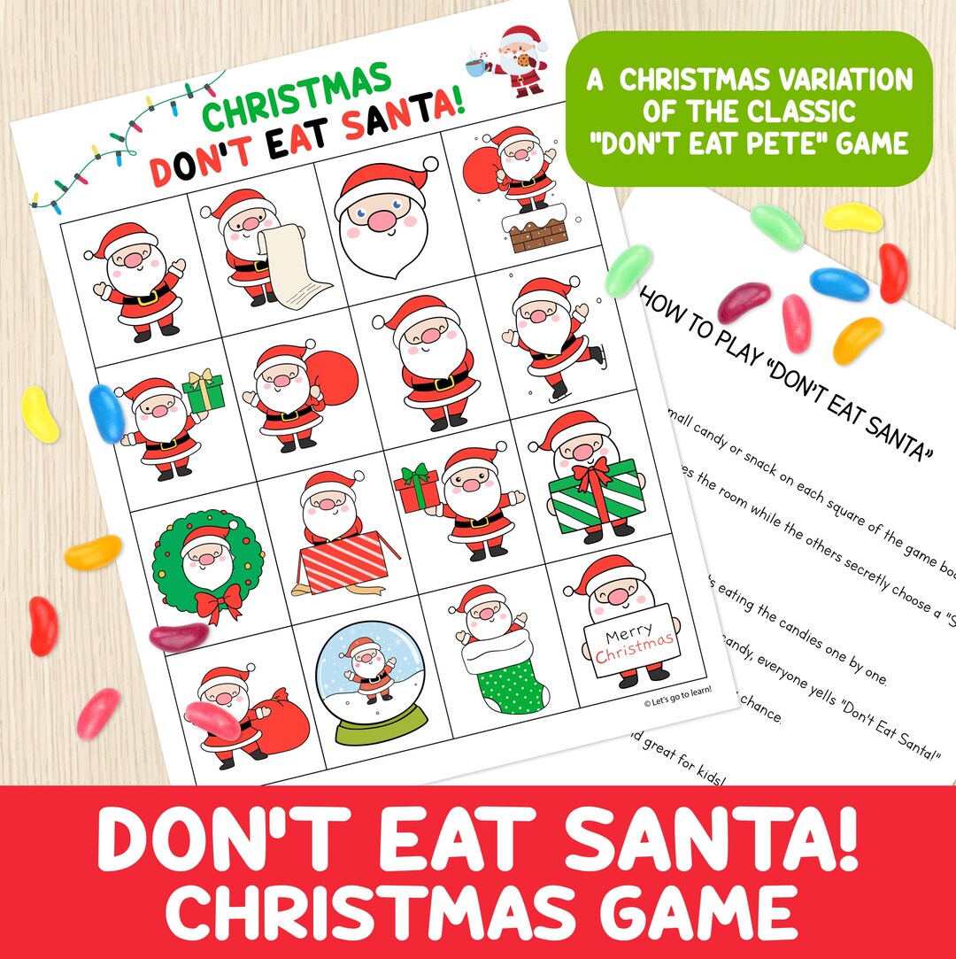 Don't Eat Santa Game – Christmas Variation of Don't Eat Pete Christmas ...