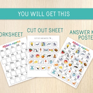 Spanish Alphabet Matching Activity - Beginning Sounds - Spanish ...