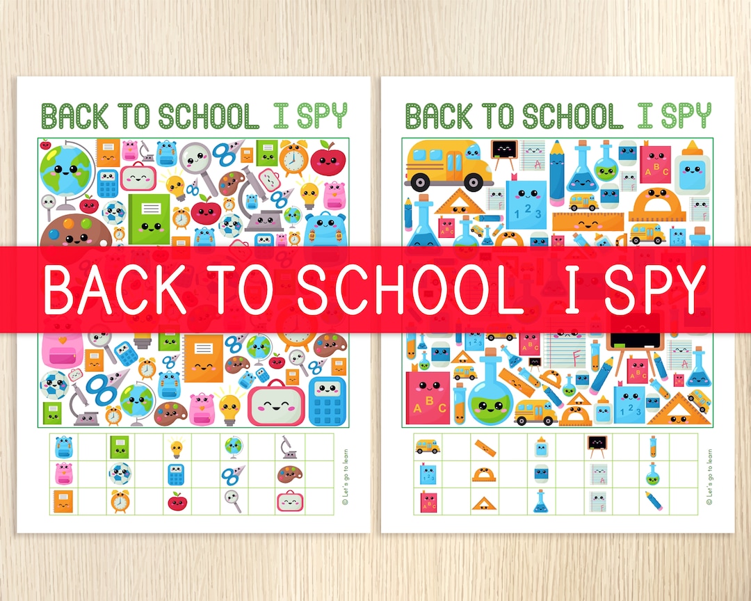 Back to School I Spy, Seek and Find, Look and Find,counting Activity, I ...