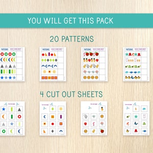 Pattern Worksheets, What Comes Next Game, Educational Preschool ...