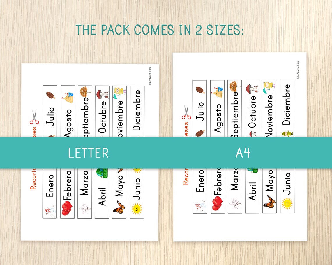 Perpetual Calendar for Kids in SPANISH Circle Time Busy Book | Etsy