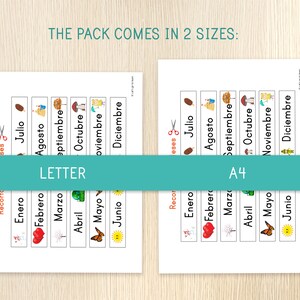 Perpetual Calendar for Kids in SPANISH, Circle Time, Busy Book or ...