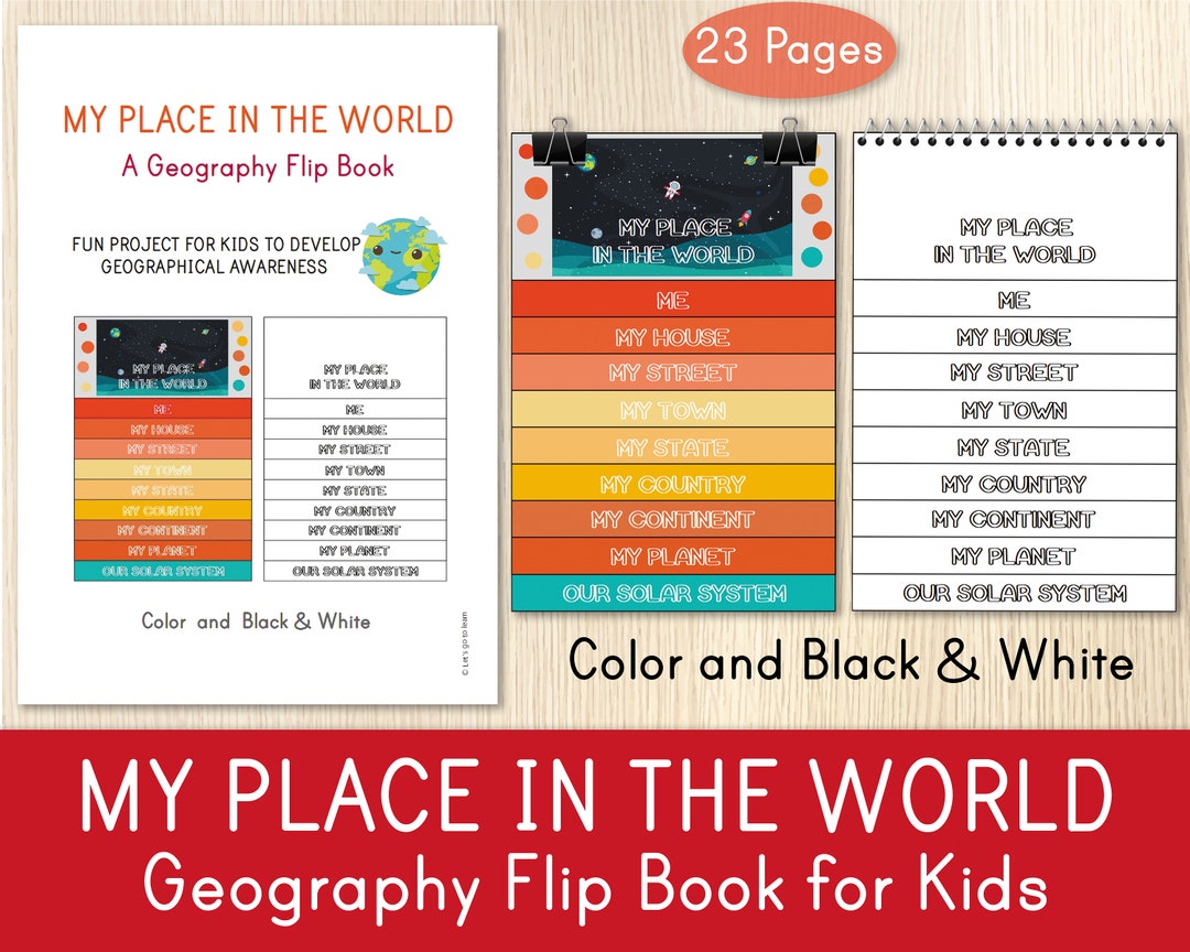 My Place in the World - Geography Flip Book - Fun Project, Kindergarten ...