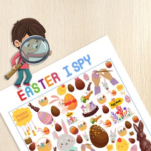 Easter I Spy, 2 Printable Games, Look and Find, Counting Game, Spring ...
