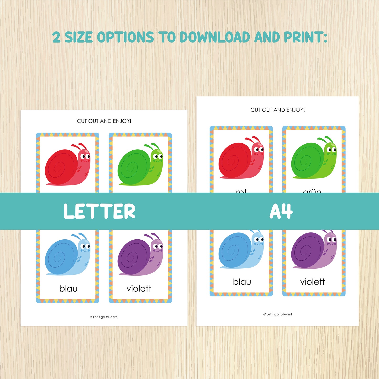 Color Flashcards in German, German Vocabulary, Preschool, Kindergarten ...