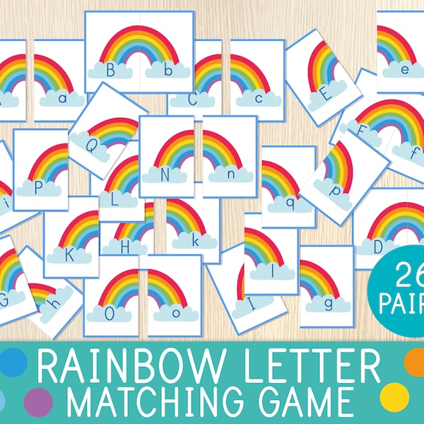 Alphabet Matching Card - Etsy