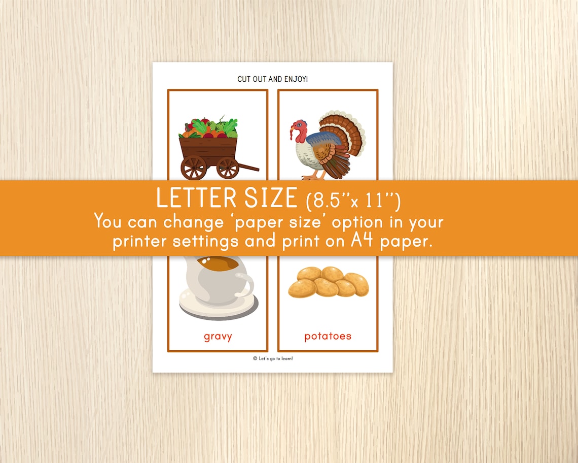 Thanksgiving Vocabulary Flashcards Thanksgiving Words 40 | Etsy