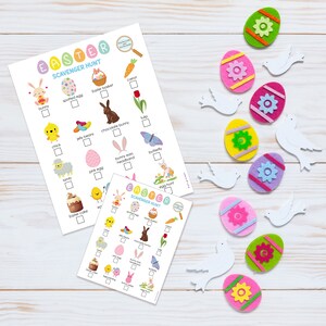 Easter Scavenger Hunt, Indoor Outdoor Treasure Hunt With Cards to Hide ...