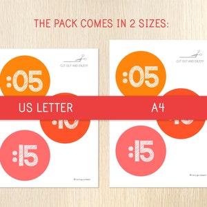 Clock Numbers and Labels, Analog Wall Clock, Classroom and Home Decor ...