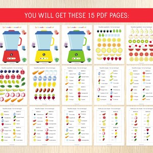 Make a Smoothie Game, Pretend Play, Dramatic Play for Kids, Cutting and ...