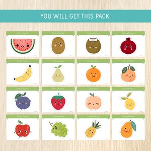 Fruits Cutting Activity, Cutting Practice Worksheets, Scissor Skills ...