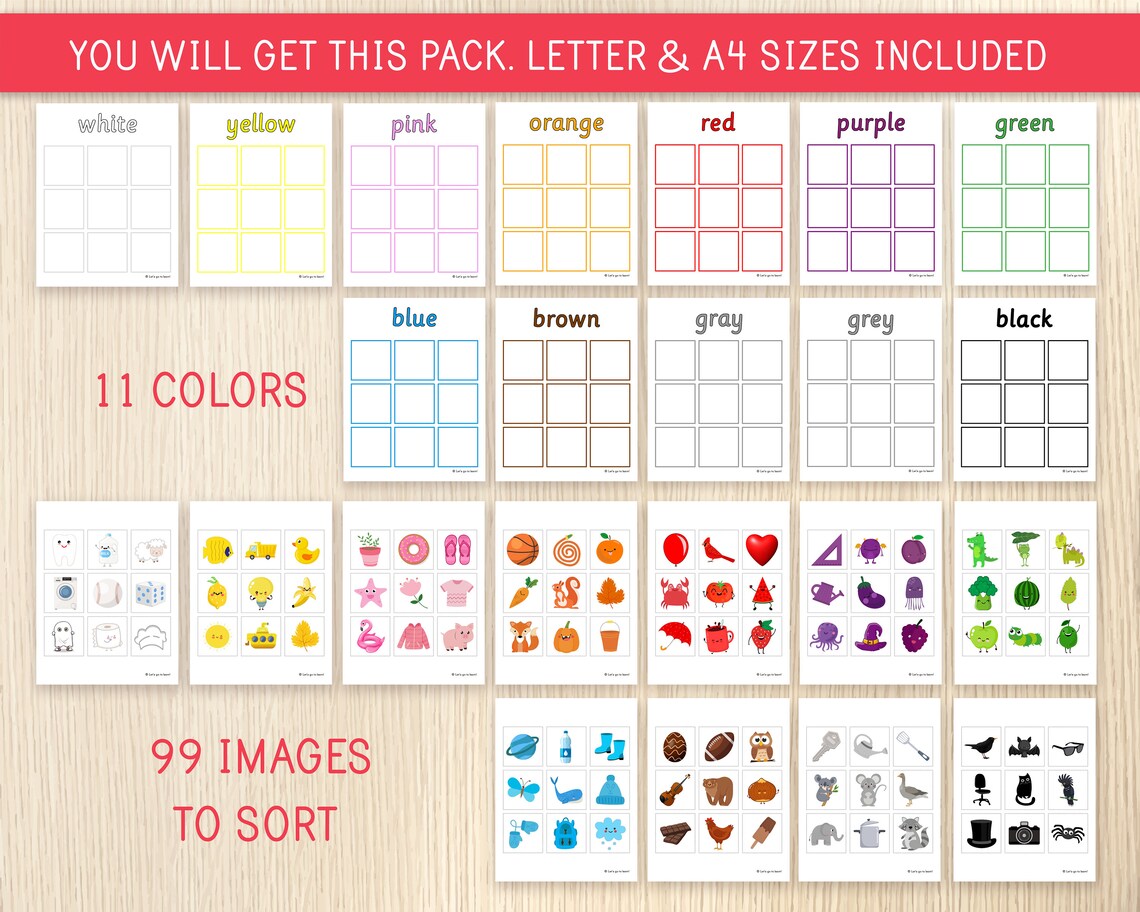 Color Sorting Activity Toddler & Preschool Game Quiet Book - Etsy