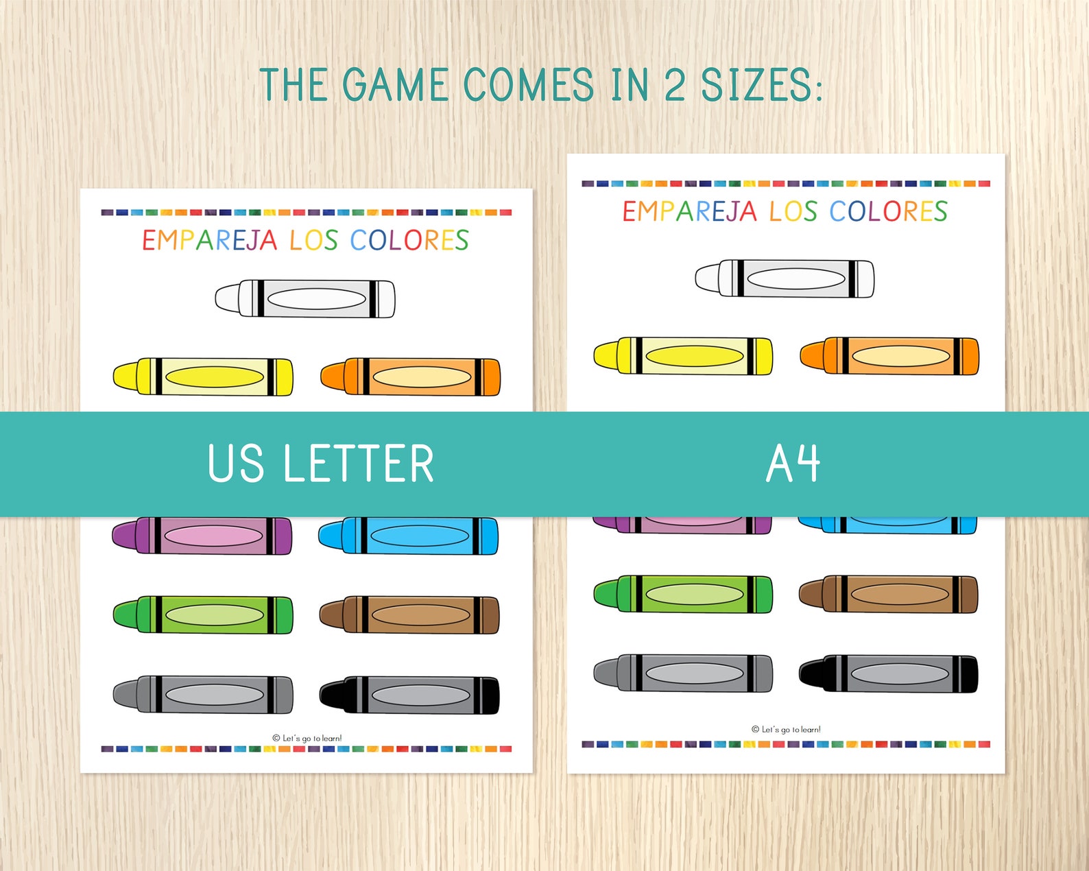 Colors Matching Game in SPANISH Toddler and Preschool - Etsy