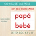 Red Word Cards in SPANISH, Glenn Doman Teach Your Baby to Read Program ...