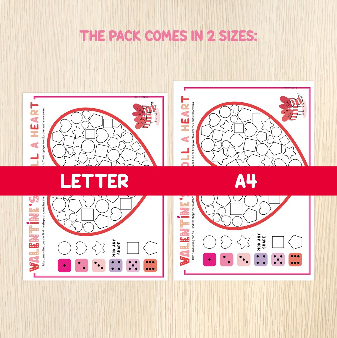 Valentine's Day Roll a Heart Game - Valentine's Day Activity - Dice ...