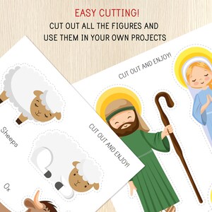 Nativity Scene for Christmas, Advent, Stick Puppets, Christmas ...