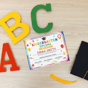 Kindergarten Graduation Certificate - Kindergarten Graduate Diploma ...