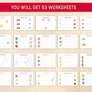 Tracing Practice Worksheets - Pre-writing Activities - Line Tracing ...