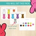 Easter Bunny Tail Color Matching Game, Pin the Bunny Tail, Colors ...