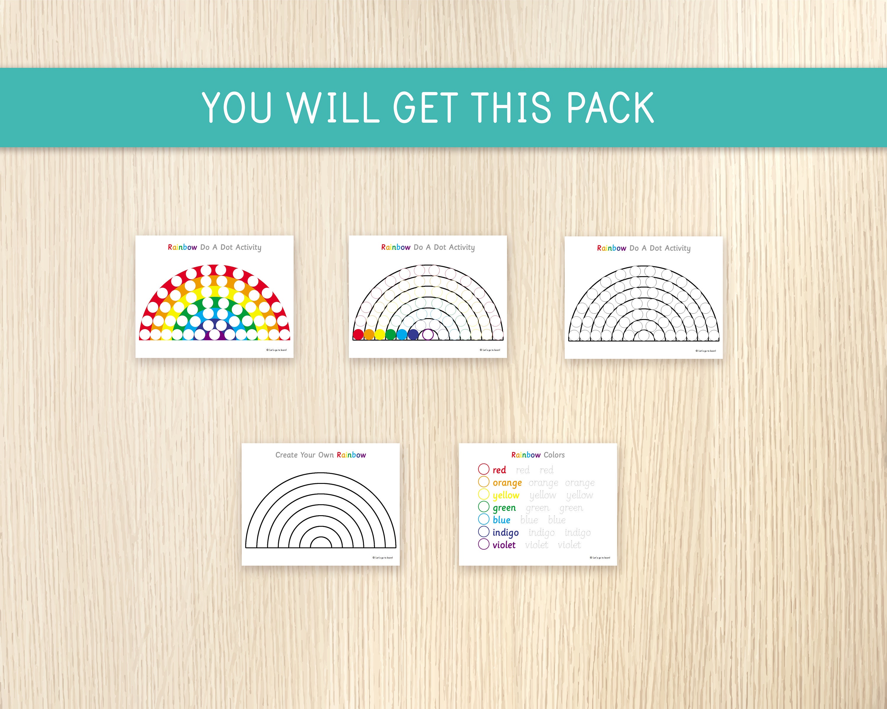 Rainbow Do A Dot Toddler Preschool Activity Fine Motor - Etsy