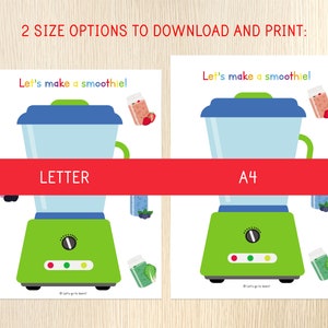 Make a Smoothie Game, Pretend Play, Dramatic Play for Kids, Cutting and ...